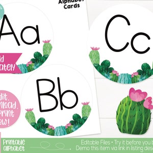 Cactus Succulent Theme Classroom Editable Behavior Clip Chart Printable ...