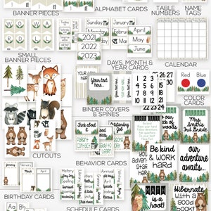 Woodland Forest Theme Classroom Alphabet Banner Printable, Teacher ...