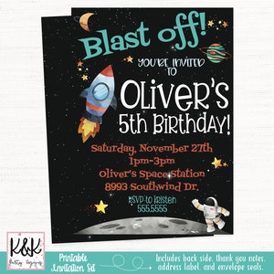 Outer Space Birthday Banner, Outer Space Birthday Party Decorations ...