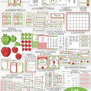 Apple Classroom Banner Printable, Apple Theme, Teacher Supply ...