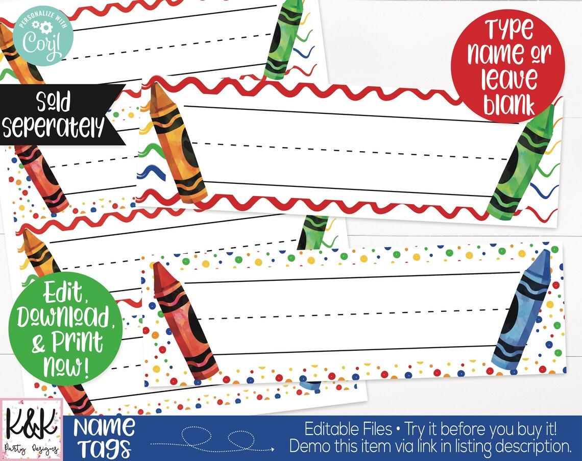 Crayon Classroom Banner Printable, Crayon Rainbow Theme, Teacher Supply ...