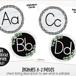 Farmhouse Theme Classroom Alphabet Banner Printable, Teacher Supply ...