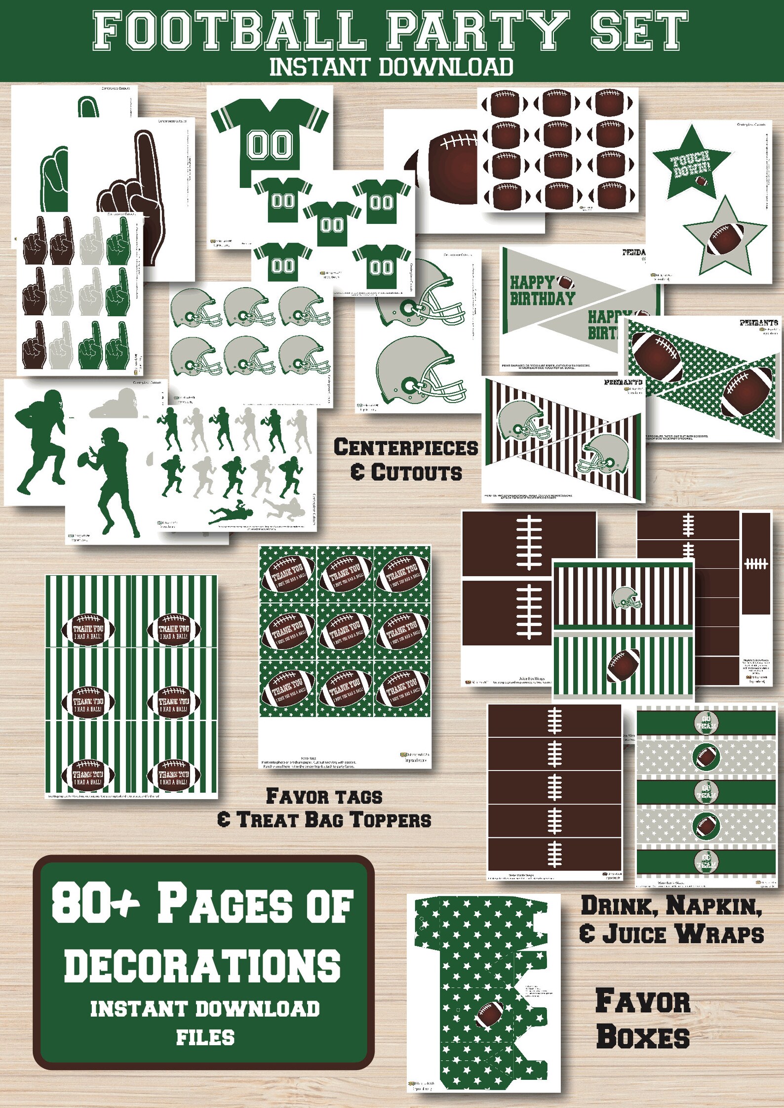 Football Birthday Party Decorations Sports Birthday Party - Etsy
