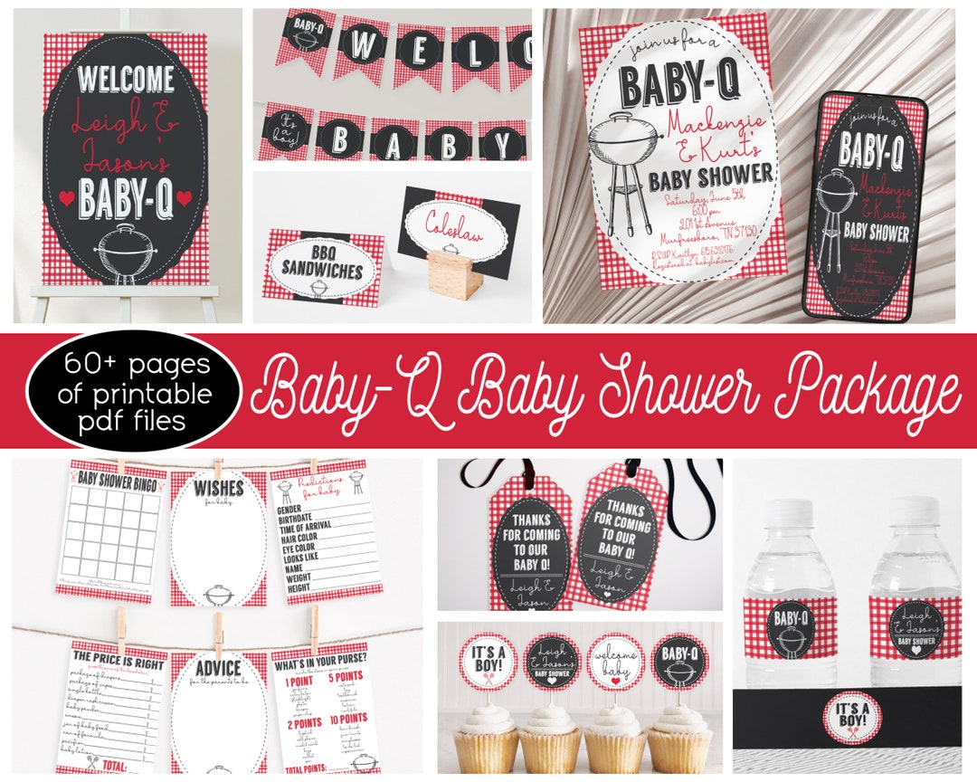 Baby Q Baby Shower Decorations, Baby Q Invitation, BBQ Baby Shower ...