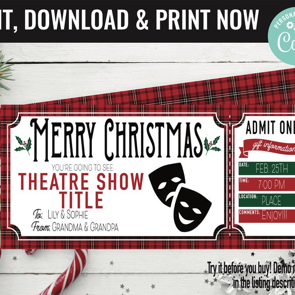 Play Ticket Template - Etsy