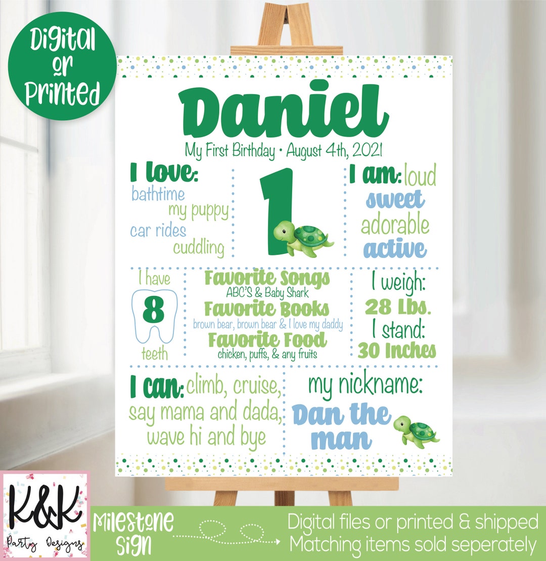 Sea Turtle Birthday Party Chalkboard, Turtle Birthday Party Decorations ...