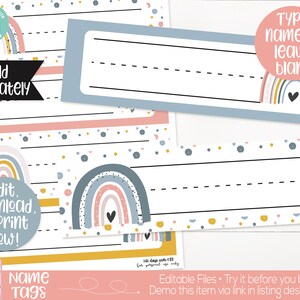 Boho Rainbow Theme Classroom Alphabet Banner Printable, Teacher Supply ...