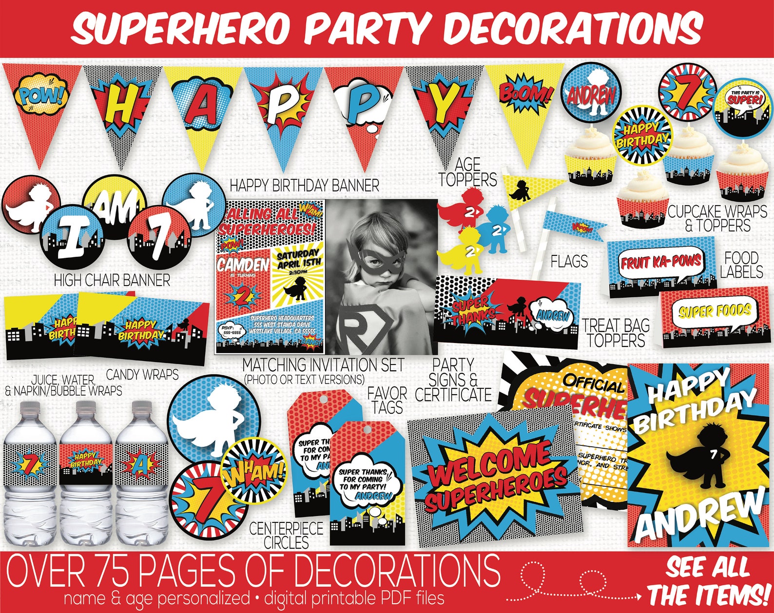 Superhero Birthday Party Chalkboard Sign Superhero Birthday - Etsy