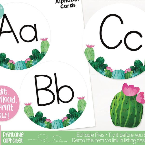 Cactus Classroom Decor - Etsy