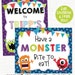 Little Monster Party Signs, Little Monster Welcome Sign, Little Monster ...