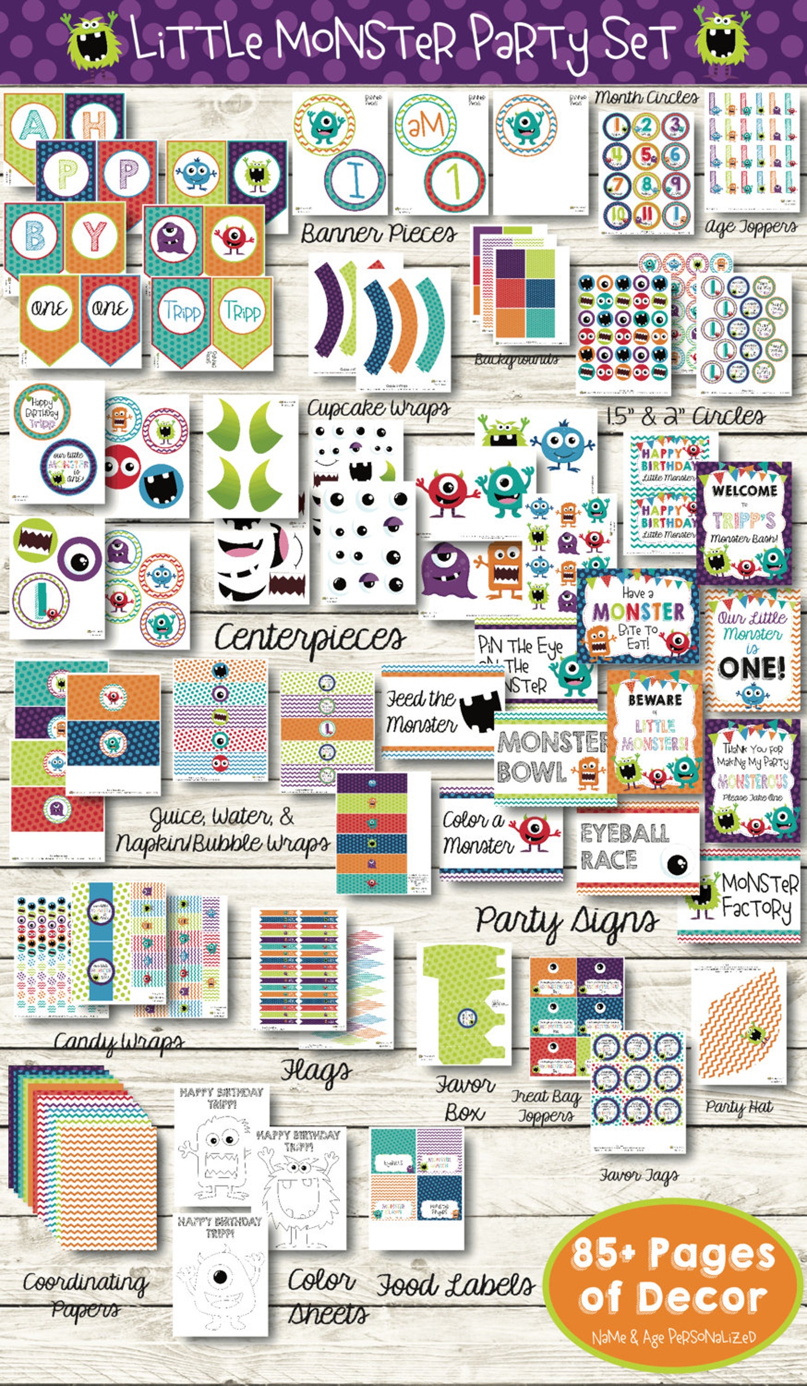 Little Monster Party Signs Little Monster Welcome Sign | Etsy