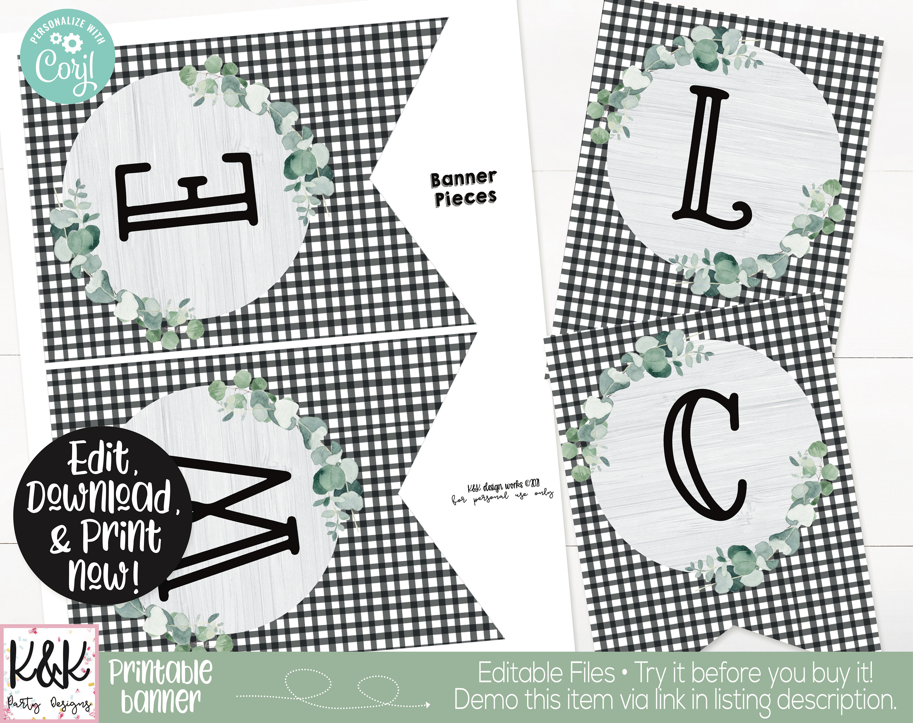 Farmhouse Theme Classroom Banner Printable Teacher Supply | Etsy