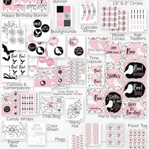 Boo Pink Ghost Birthday Party Chalkboard, Little Boo Pink Ghost ...