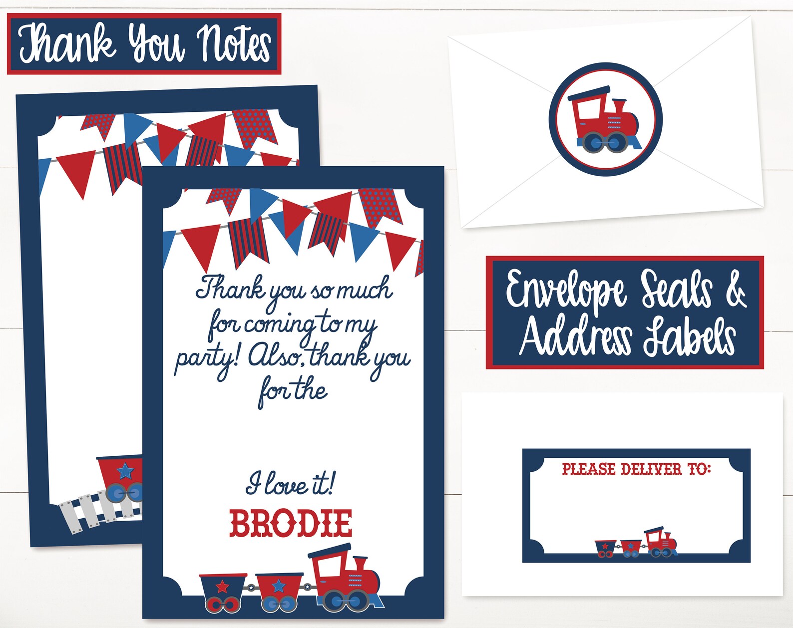 Train Favor Tag, Train Birthday Party Decorations, Train Party Favors ...