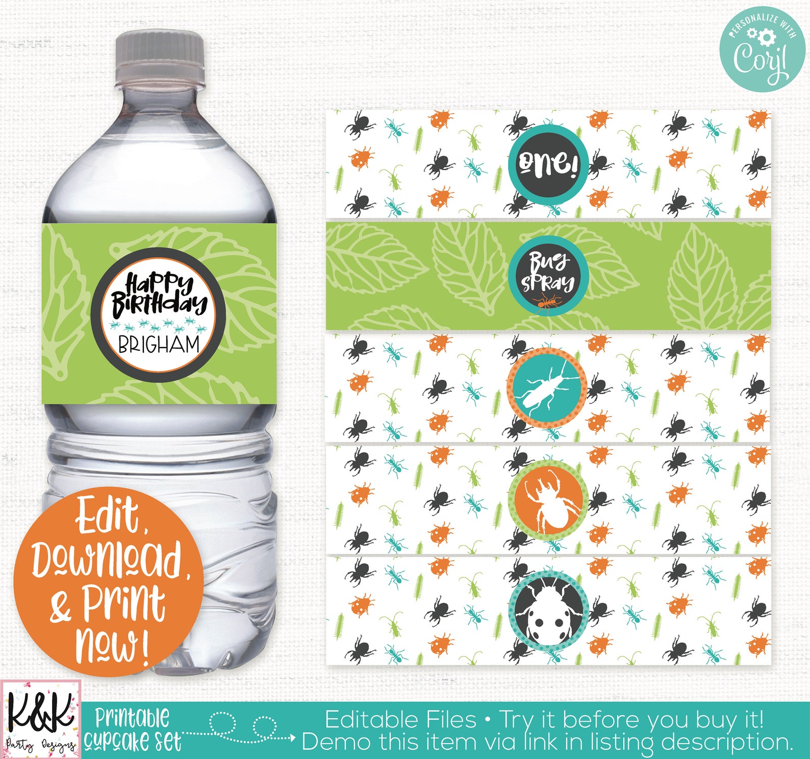 Bug Water Bottle Labels Insect Water Bottle Labels Bug Drink - Etsy