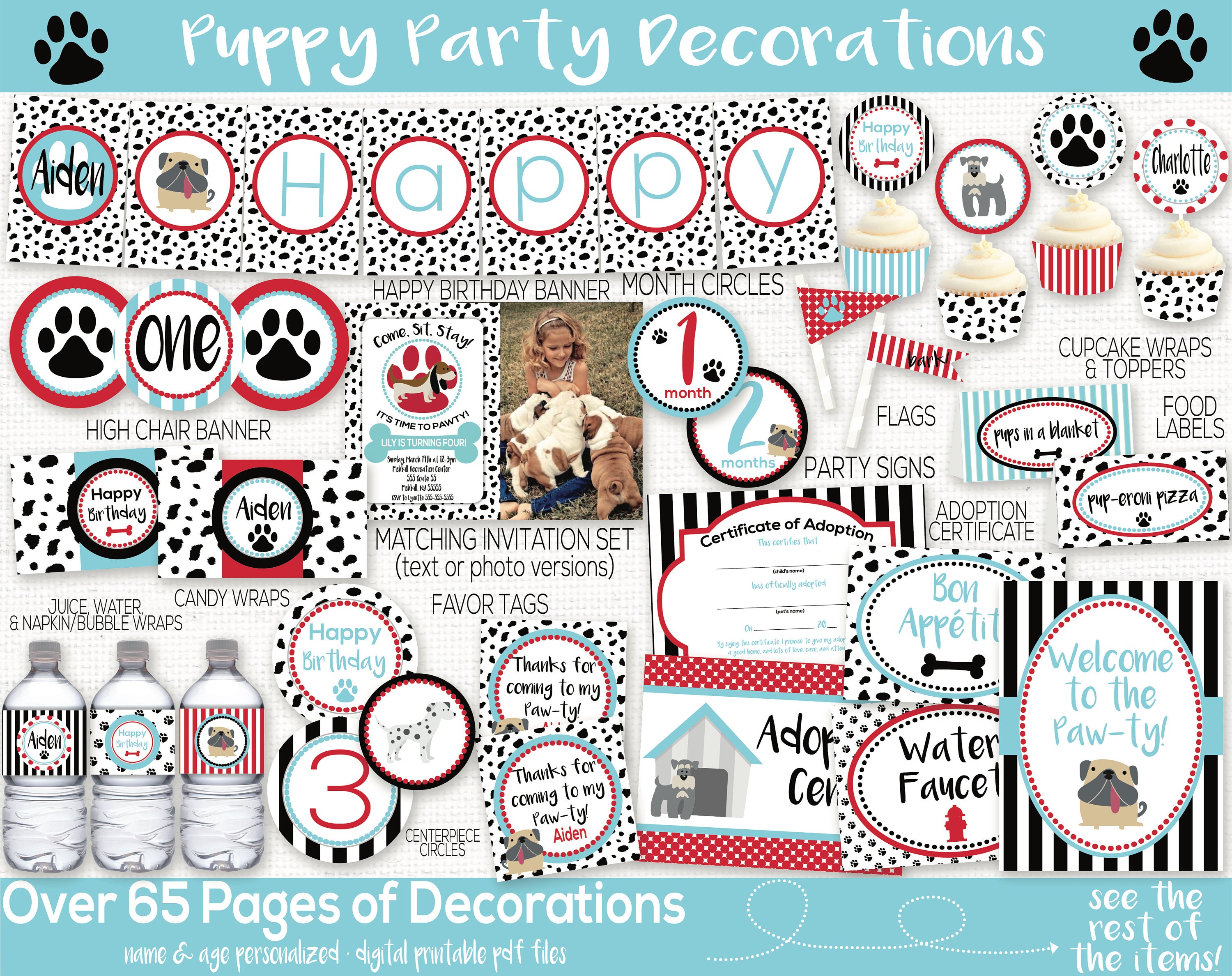 Puppy Dog Party Signs Puppy Dog Welcome Signs Puppy Dog | Etsy