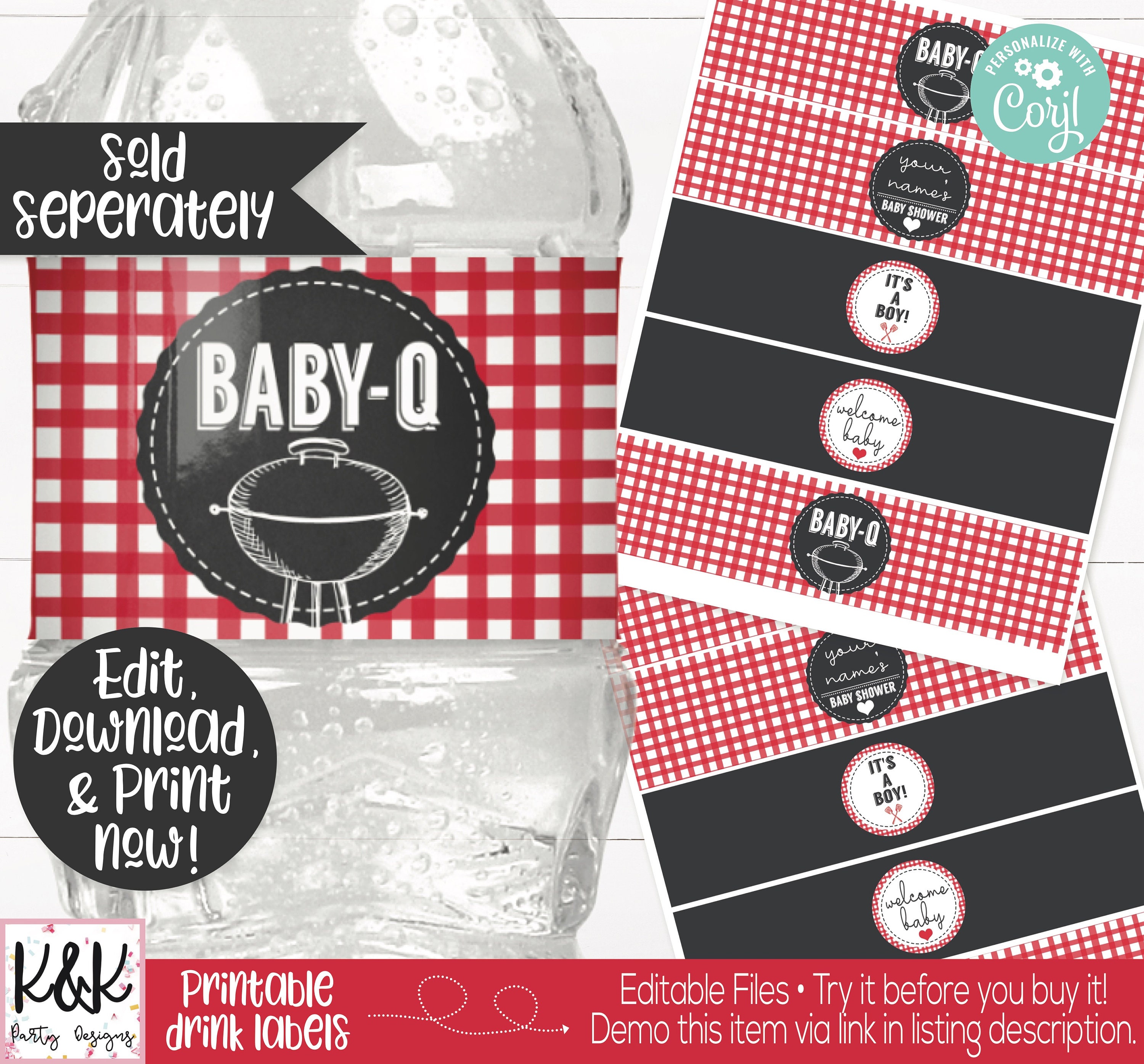 Baby Q Baby Shower Signs, Baby Q Party Signs, Baby Q Welcome Sign ...