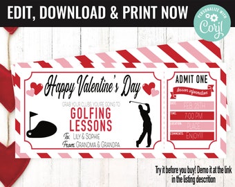 Golf Lessons Voucher - Etsy