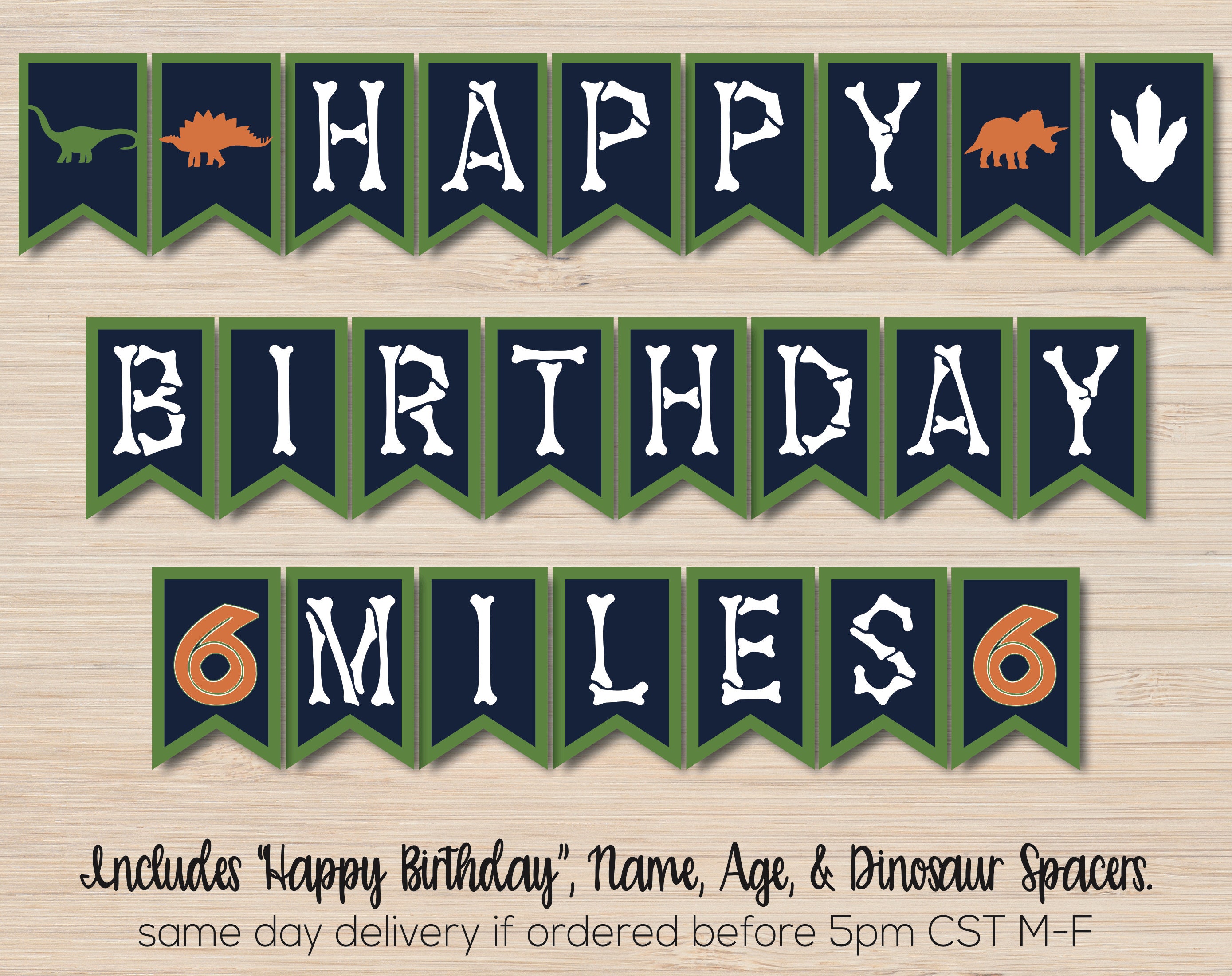 Dinosaur Birthday Party Banner Dinosaur Birthday Party | Etsy