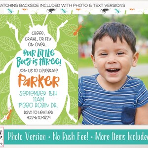 Bug Birthday Party Invitation, Insect Birthday Party Invitation, Bug ...