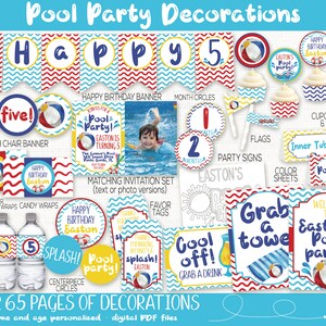 Pool Party Signs, Pool Party Welcome Signs, Pool Party Printable Signs ...