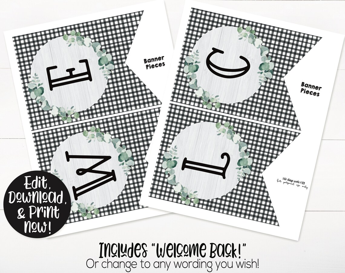 Farmhouse Theme Classroom Banner Printable Teacher Supply - Etsy
