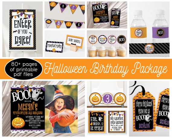 Halloween Birthday Party Decorations, Halloween Party Printable ...