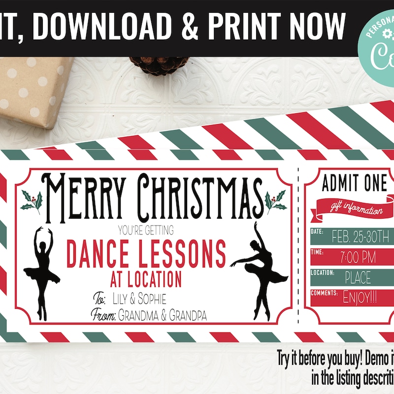 Dance Lessons Gift Card - 60+ Gift Ideas for 2025