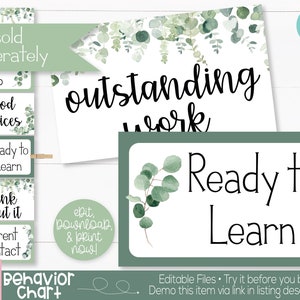 Calm Botanical Farmhouse Theme Classroom 1-20 Number Cards Printable ...