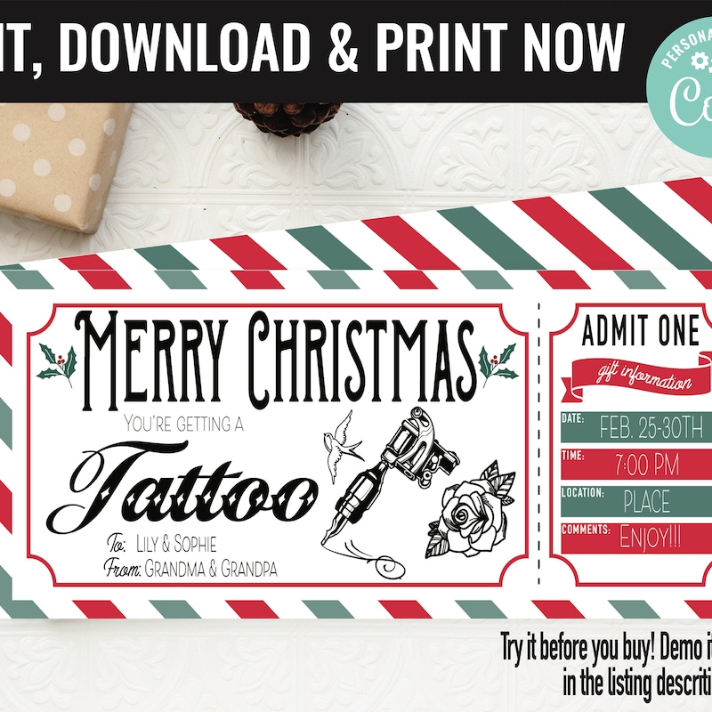 Tattoo Gift Voucher - 60+ Gift Ideas for 2026