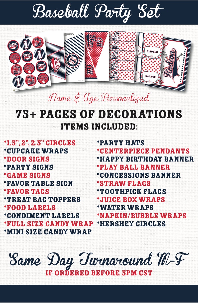 Baseball Birthday Party Signs Baseball Party Welcome Signs - Etsy