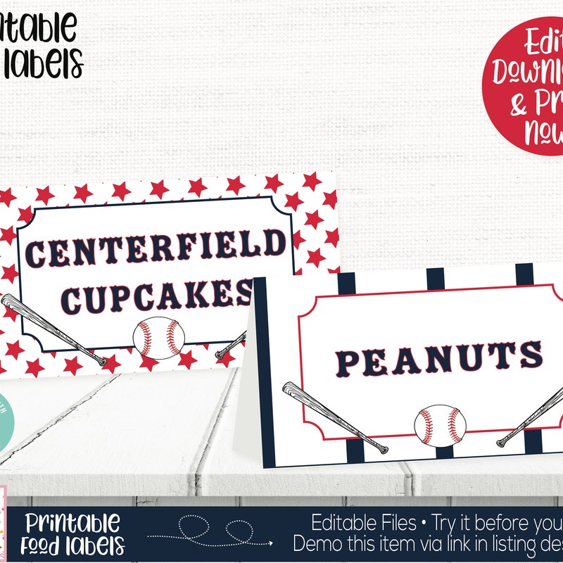 Baseball Place Cards - Etsy