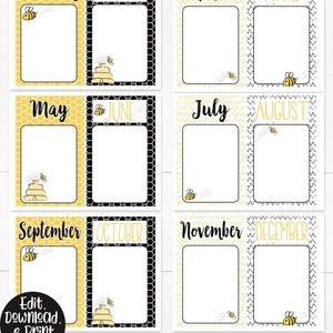 Bee Classroom Birthday Display Printable, Bee Theme, Teacher Supply ...