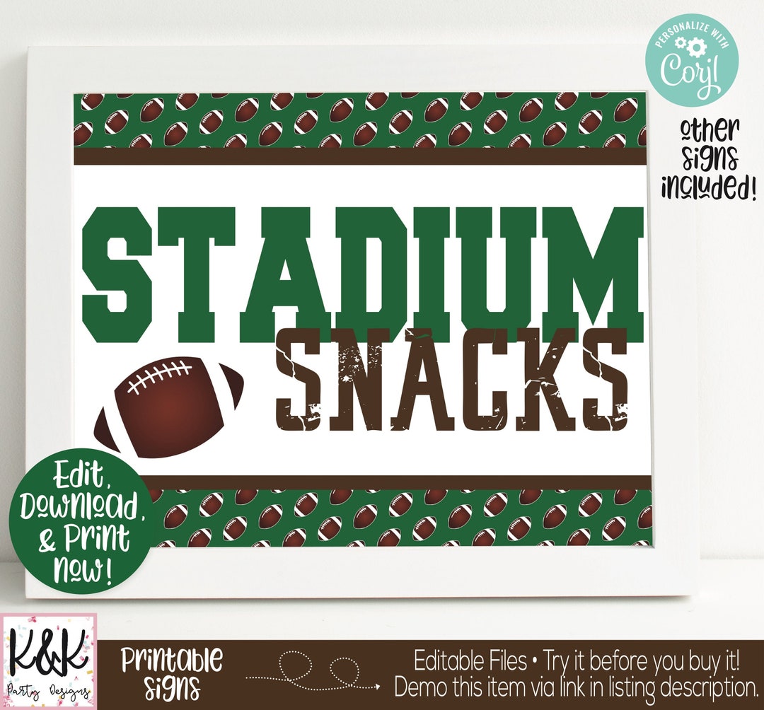 Football Party Signs, Football Welcome Sign, Football Birthday Party ...