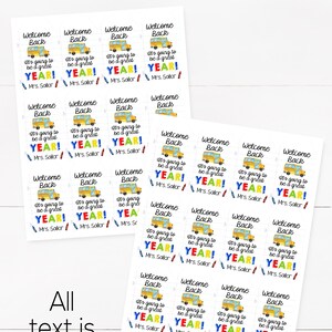 Welcome Back to School Favor Tag, Teacher Favor Tag, Back to School ...