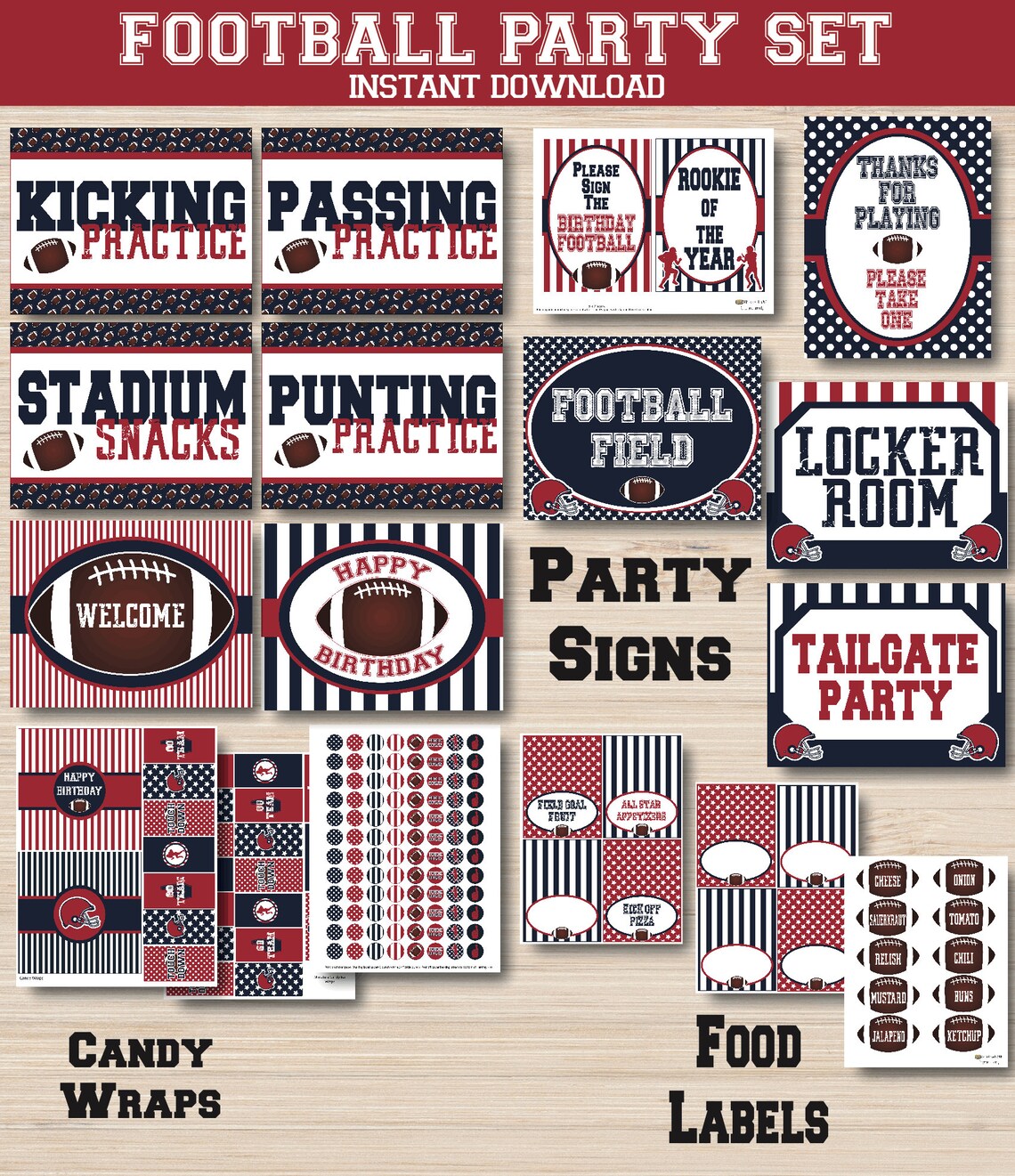 Football Birthday Party Decorations Sports Birthday Party | Etsy