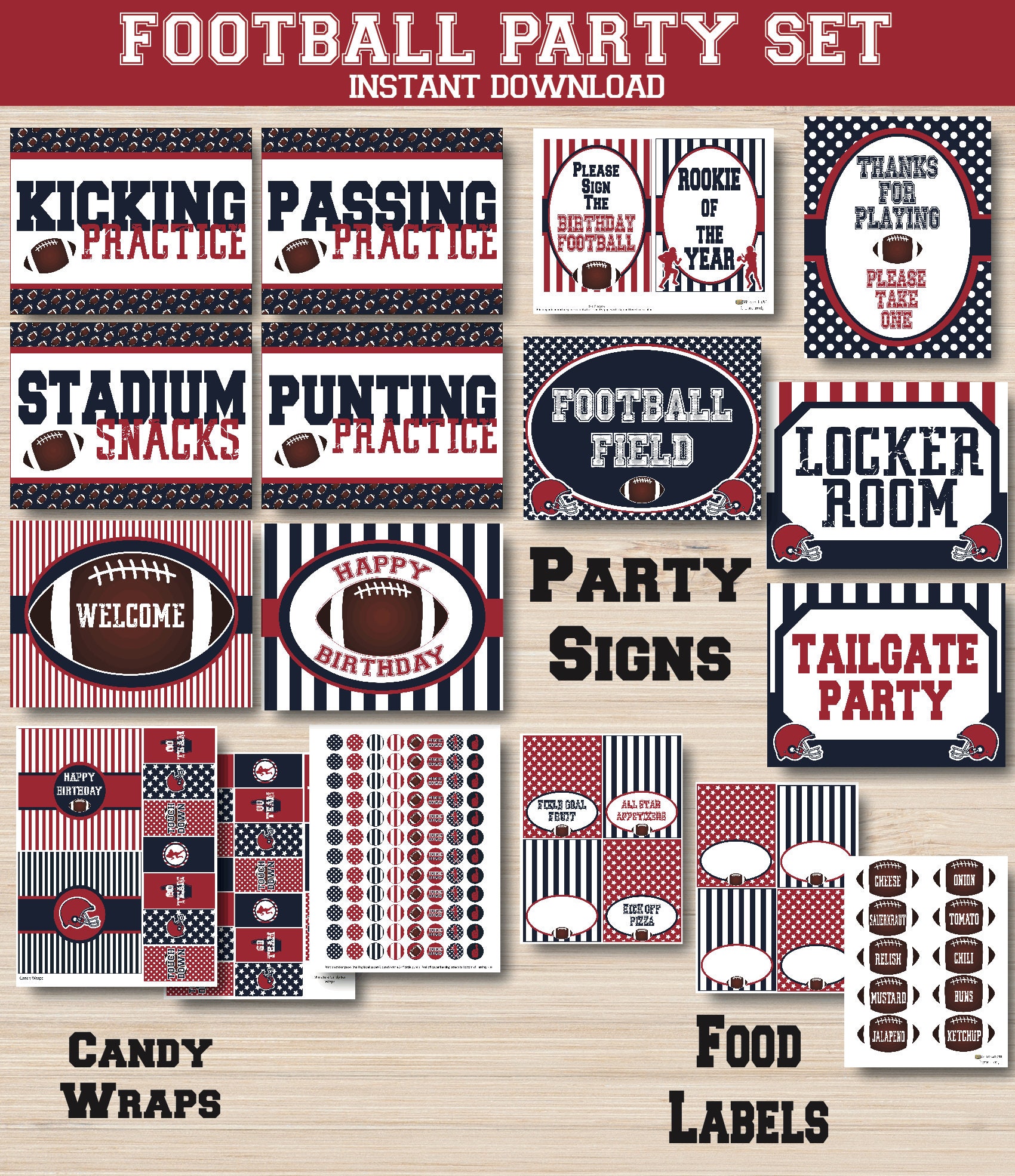 Football Birthday Party Decorations Sports Birthday Party | Etsy