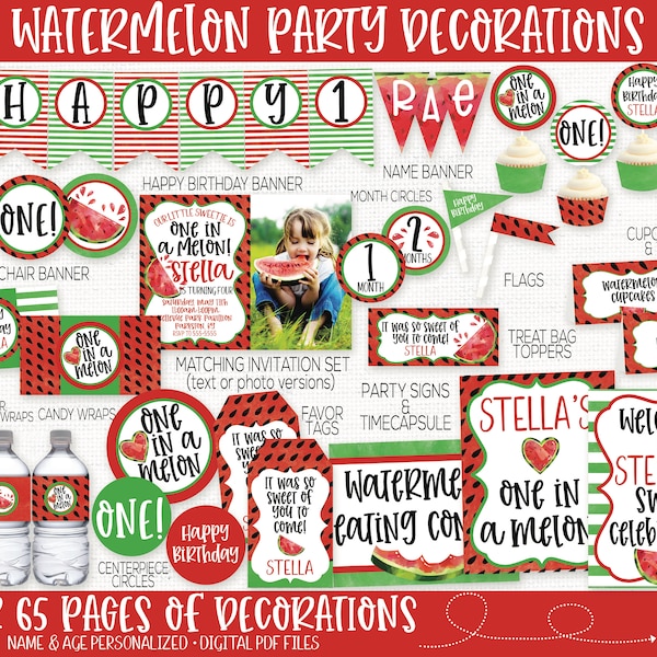 Watermelon Party Decorations - Etsy