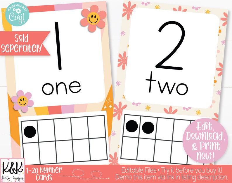 Retro Groovy Classroom Theme Supplies and Decorations Printable, Retro ...