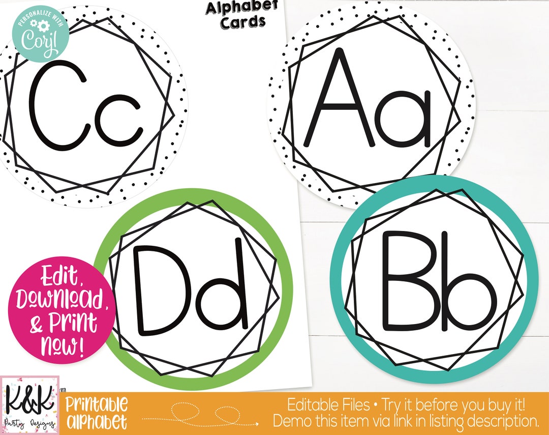 Bright Colors Rainbow Theme Classroom Alphabet Banner Printable ...