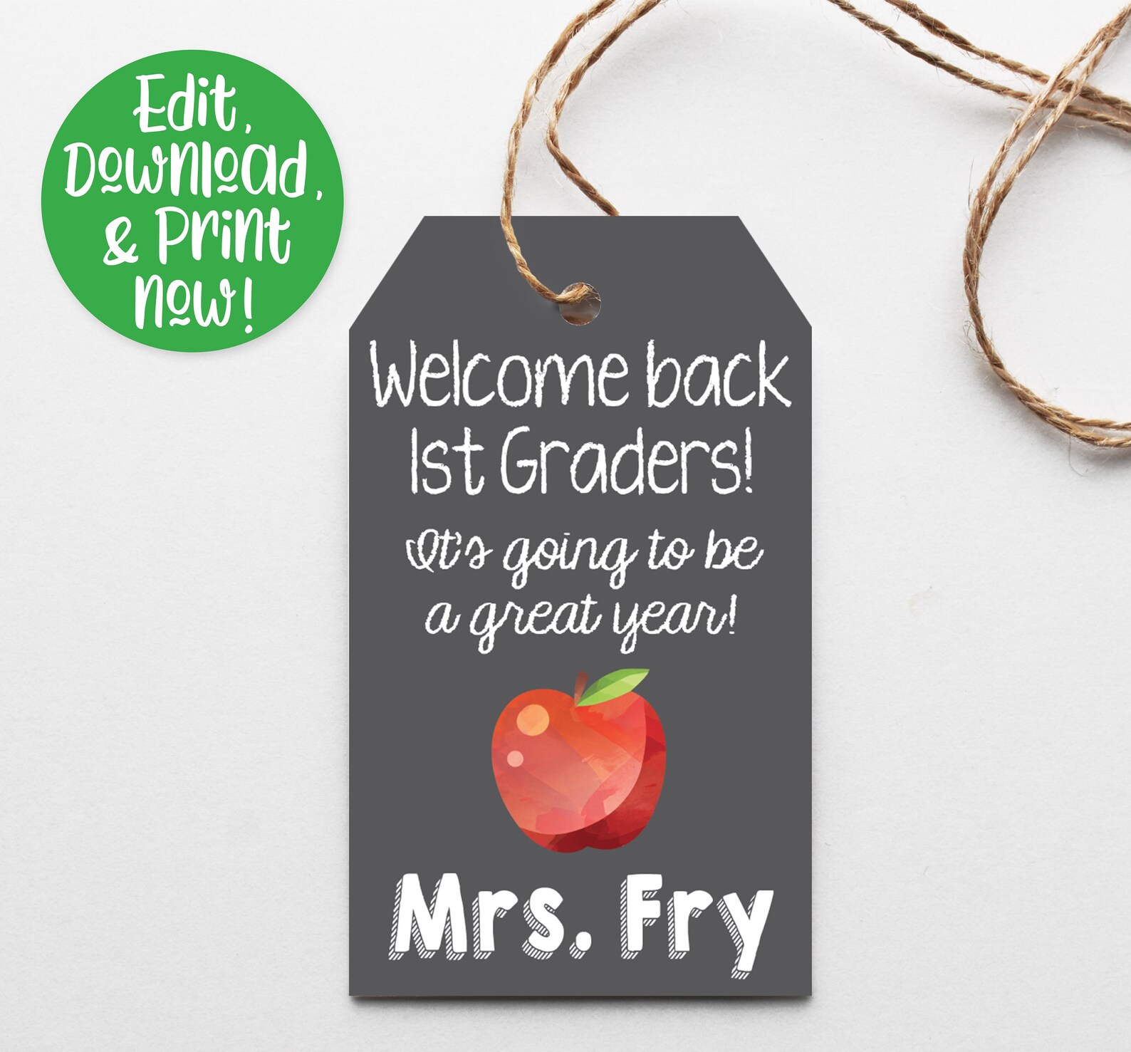 Welcome Back to School Favor Tag Teacher Favor Tag Back to | Etsy