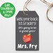 Welcome Back to School Favor Tag Teacher Favor Tag Back to - Etsy