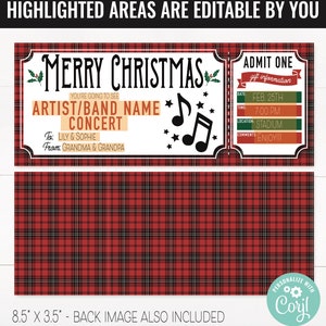 Christmas Concert Ticket Surprise Gift Voucher, Surprise Concert Show ...