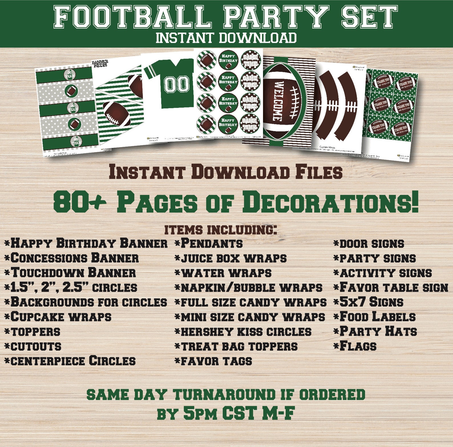 Football Birthday Party Decorations Sports Birthday Party - Etsy