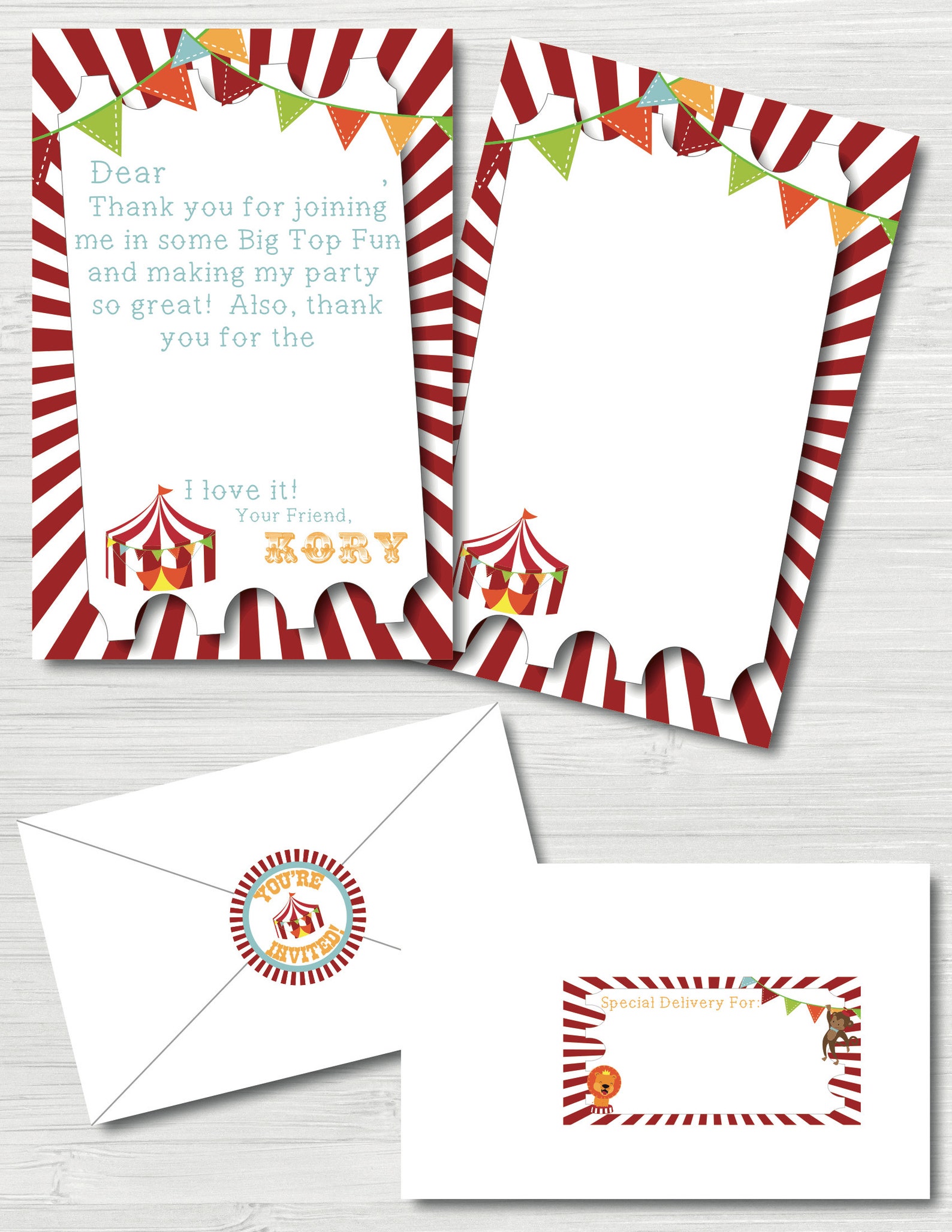 Circus Birthday Party Decorations Printable Carnival Birthday - Etsy