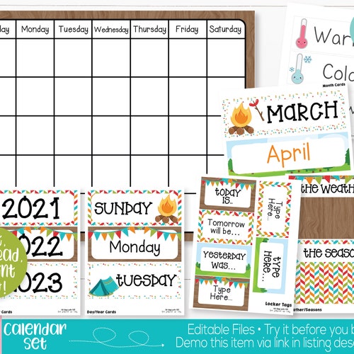 Camping Forest Theme Classroom Alphabet Banner Printable - Etsy