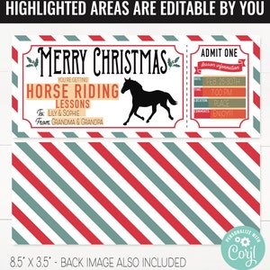 Christmas Surprise Horse Riding Gift Voucher, Horseback Riding ...