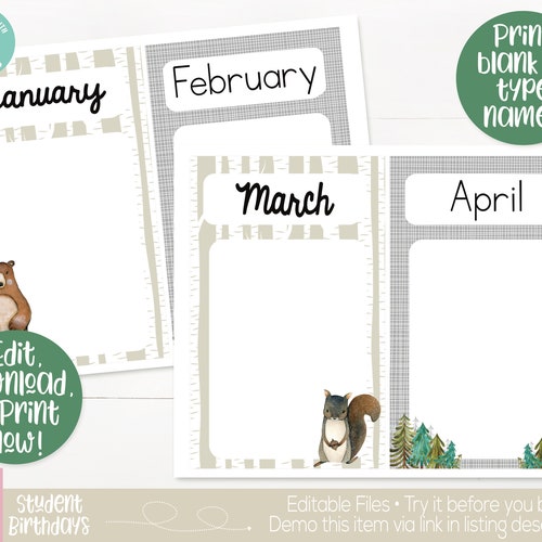 Woodland Classroom Banner Printable Woodland Forest Theme - Etsy