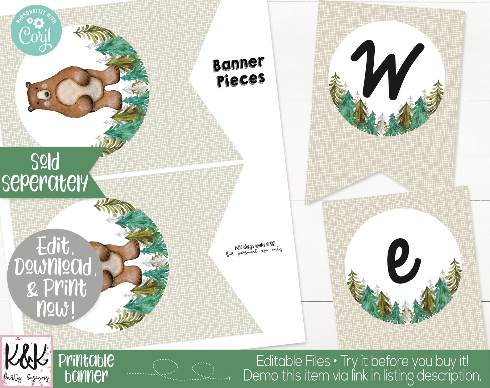 Woodland Forest Theme Classroom Alphabet Banner Printable - Etsy