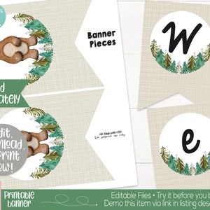 Woodland Forest Theme Classroom Alphabet Banner Printable, Teacher ...